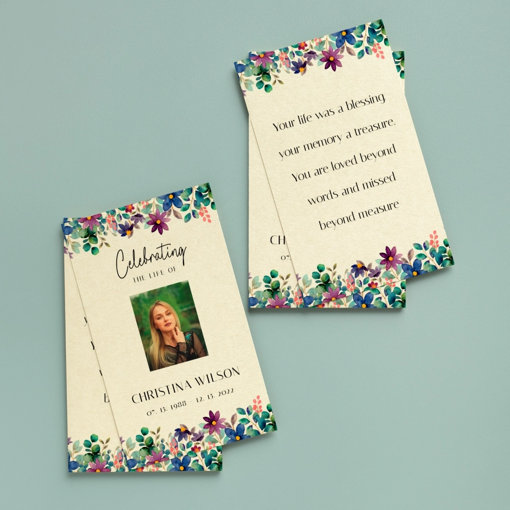 Funeral memorial cards - Funeral Order Of Service